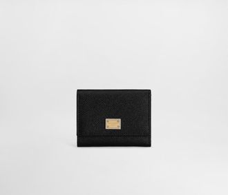 Dolce & Gabbana Geldb&ouml;rse Aus Dauphine-kalbsleder - Frau Geldb&ouml;rsen Und Kleinlederwaren Schwarz Leder Onesize