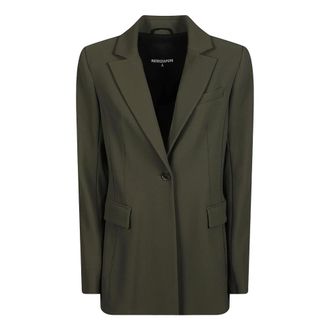 Patrizia Pepe Femme, Vestes, Vert, Taille: 38 FR Veste &agrave; un bouton