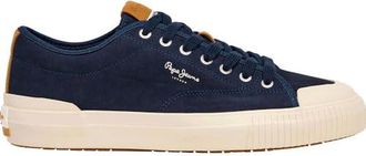 Pepe Jeans London Baskets en Cuir Ben Navy