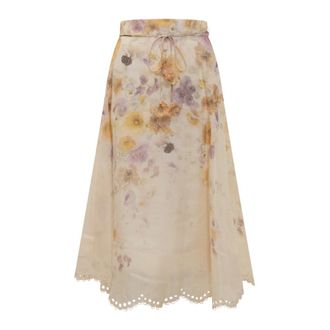 Zimmermann Femme, Jupes, Multicolore, Taille: 40 FR Jupe Midi Brod&eacute;