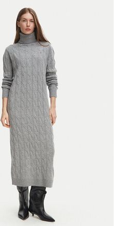 Tommy Hilfiger Strickkleid WW0WW46429 Grau Slim Fit