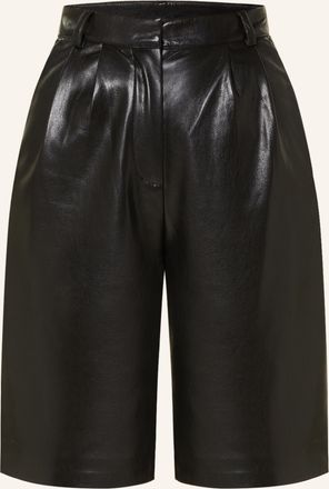 Mrs & Hugs Mrs & Hugs Shorts In Lederoptik schwarz