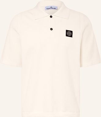 Stone Island Strick-Poloshirt Loose Fit beige