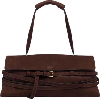 Moschino Femme, Sacs, Brun, Taille: ONE Size Tie Me Shoulder Bag