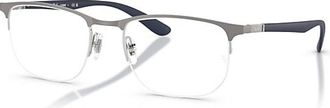 Ray-Ban Rb6513 Optics Matt Dunkelblau Fassung Klar Glas Polarisiert 53-20