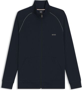 BOSS Herren Mix&Match Jacket Z Jacke aus Stretch-Baumwolle mit Rei&szlig;verschluss und Logo-Stickerei Dunkelblau XXXL