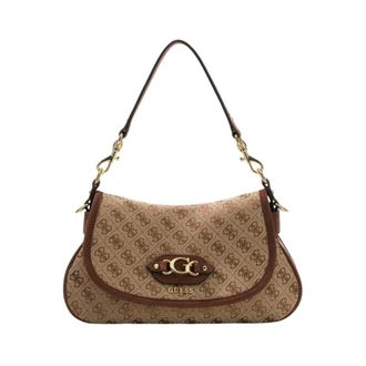 Guess Samantha Umh&auml;ngetasche mit &Uuml;berschlag - - Bags - Damen - Braun - S