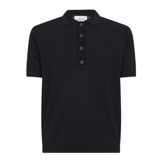 D4.0 Kurz&auml;rmeliges Poloshirt - - Tops - Herren - Schwarzk - XL