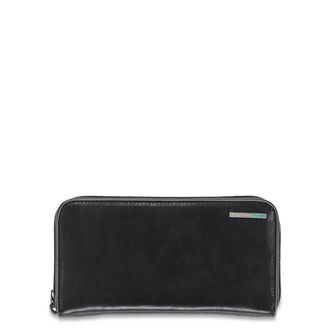 Piquadro Geldbeutel Damen mit umlaufendem RV- vier F&auml;chern - - Accessories - Damen - Schwarzk - ONE SIZE