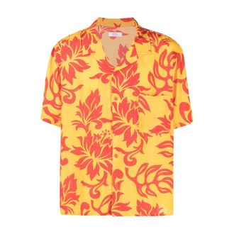 ERL Hemdbluse mit tropischen Blumen- kurze &Auml;rmel - - Shirts - Herren - Mehrfarbig - XS