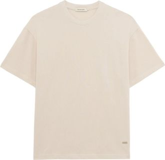 Gianni Lupo Homme, Tops, Beige, Taille: XL T-shirt oversize texturizzata Gl320Sx