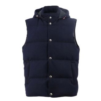 Eleventy Gilet en nylon et cachemire - Homme - Vestes - Bleu - Taille: L