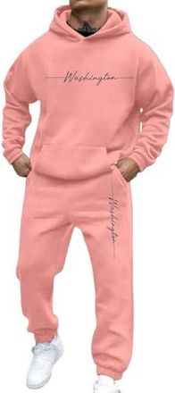 Generic Surv&ecirc;tement dautomne 2 pi&egrave;ces pour homme - Ensemble de surv&ecirc;tement &agrave; capuche confortable - Ensemble de surv&ecirc;tement de voyage confortable - Combinaison