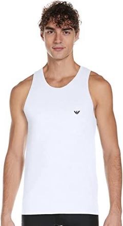 Emporio Armani CC729-110828 - Débardeur - Uni - Sans manche - Homme - Blanc (Bianco) - X-Large (Taille fabricant: XL)
