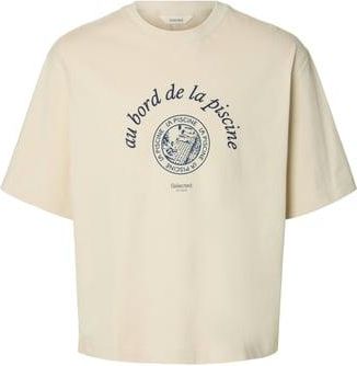 Selected T-shirt imprim&eacute; en coton