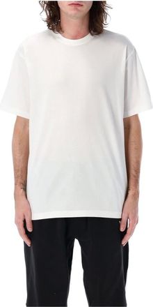 Yohji Yamamoto Homme, Tops, Blanc, Taille: S T-Shirt en Coton Graphique