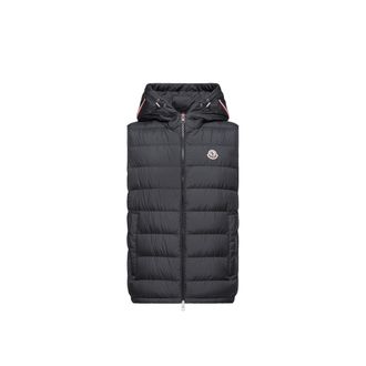 Moncler Moncler Marseillan Hooded Down Gilet, Men, Black, Size: 0