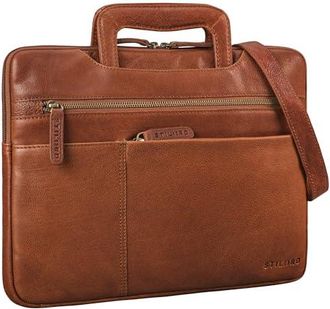 STILORD Cole Vintage Sacoche Ordinateur 14 pouces Homme Cuir &Eacute;troit Housse Ordinateur Cuir V&eacute;ritable Serviette pour Travail Business Voyage Couleur:maraska - 
