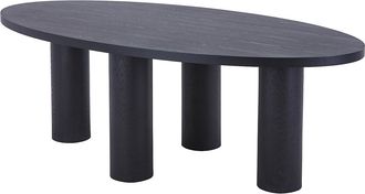 Vente-Unique Esstisch 8 Personen - Eschenfurnier - Schwarz - Falyn