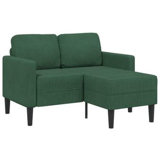 vidaXL vidaXL 2er-Sofa mit Chaiselongue L-Form Dschungelgr&uuml;n 125 cm Leinen