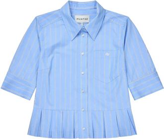 Munthe Femme, Blouses et Chemises, Bleu, Taille: 44 FR Chemises