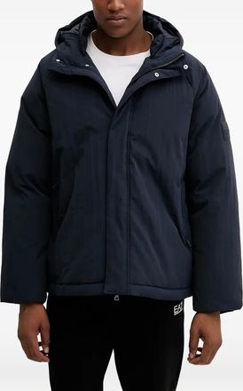 Emporio Armani veste zippée à capuche - Bleu