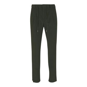 Tagliatore Pnewman Pantalon en Velours Coton Stretch - Homme - Pantalons - Vert - Taille: M