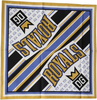 Dolce & Gabbana Homme, Accessoires, Multicolore, Taille: ONE Size Royals Square Foulard