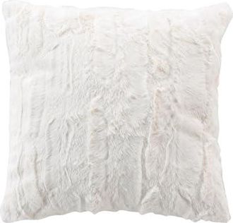 Douceur d'Int&eacute;rieur Kissen mit abnehmbarem Bezug, 45 x 45 cm, Foxy Natur, Fellimitat/Samt
