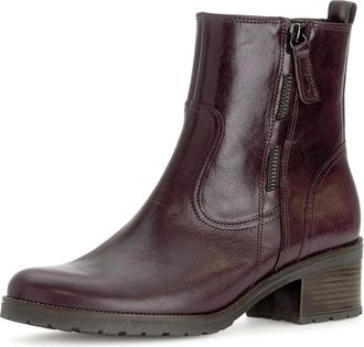 Gabor Damen Ankle Boots, Frauen Stiefeletten,Moderate Mehrweite (G),reißverschluss,Bootee,Booties,halbstiefel,Bordeaux (Micro),40.5 EU / 7 UK