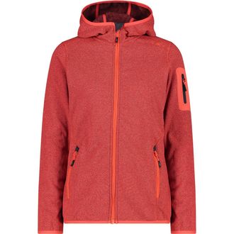 F.lli Campagnolo Damenjacke mit fester Kapuze, Roter Fluo-Mohn-Anthrazit, XS