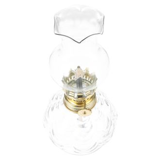 OSALADI Baluue Retro Glas kerosinlampe Tischlampe mit Klarem Glaszylinder Einfache Bedienung und Sichere Petroleumlampe f&uuml;r Wohnr&auml;ume Camping Partydekoration 