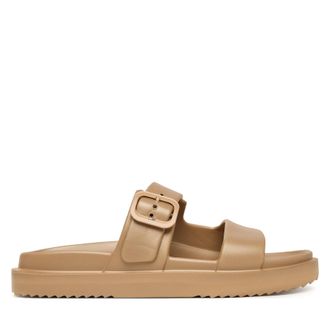 Tommy Hilfiger Pantoletten Tommy Hilfiger Double Strap FW0FW09114 Beige