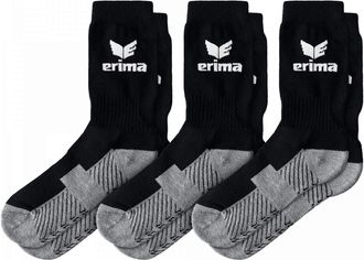 Erima Unisex 3er Pack Sportsocken (2181901), schwarz, 47-50