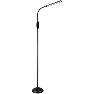 Reality Lampadaire led noir Lampe de salon Lampadaire avec interrupteur tactile, bras flexible, couleurs de lumi&egrave;re r&eacute;glables, 5W 700lm blanc chaud-blanc