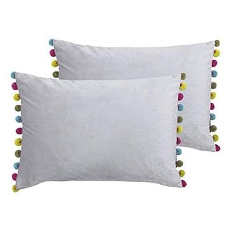 Riva Paoletti Fiesta Twin Pack-Feder gefüllte Kissen, Polyester, Taube/Multi, 35 x 50cm, 2