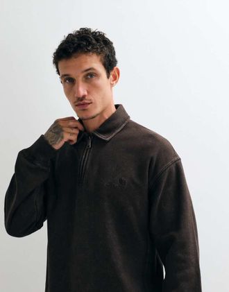 Carhartt Work in Progress Lambert - Polo-Sweatshirt in verwaschenem Braun