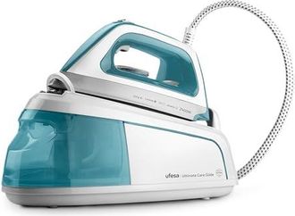 Ufesa Bügeleisen Dampfstation Ultimate Care Glide, 2400 W, 5,5 Bar, Bügeleisen Dampf Vertikal und Horizontal, Dampfstoß 220 g, Tank 1,2 L