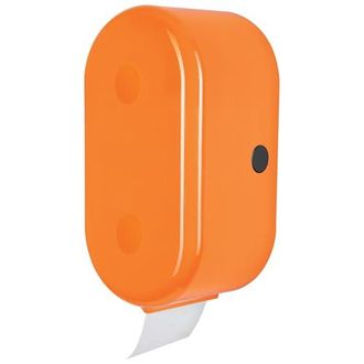 Spirella WC Rollenhalter + Ersatzrollenhalter Cube zum kleben oder Bohren Orange