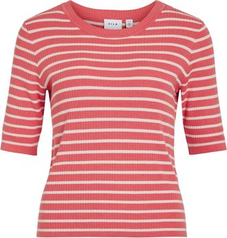 Vila Vizicha O-Neck 2/4 Stripe Knit Top/R