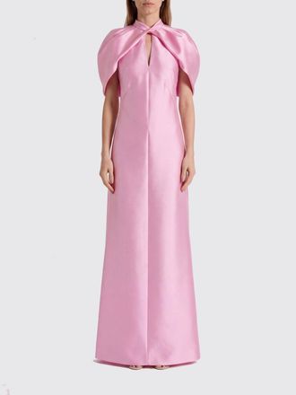 Alberta Ferretti Robe de soir&eacute;e midi en satin &agrave; manches ballon