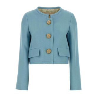 Valentino Garavani Femme, Vestes, Bleu, Taille: 36 FR Viscose Blazer