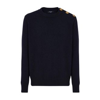 Balmain Eco-Cashmere Jumper - - Knitwear - Herren - Blau - M