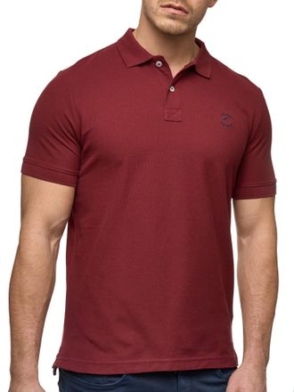Indicode Herren Wadim Poloshirt aus Baumwolle | Herrenpoloshirt Polokragen Baumwollshirt Bordeaux, XXL