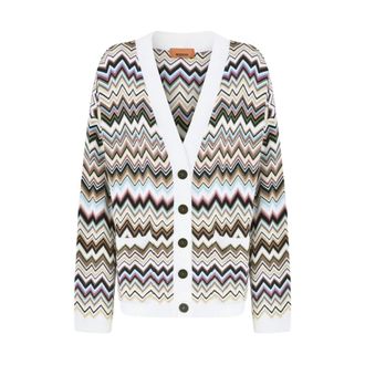 Missoni Cardigan Oversize Zig Zag - Femme - Pulls - Multicolore - Taille: 38 FR