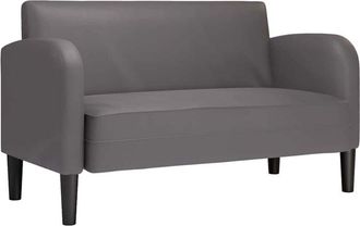 vidaXL Zweisitzer-Sofa Grau 110 cm Kunstleder vidaXL