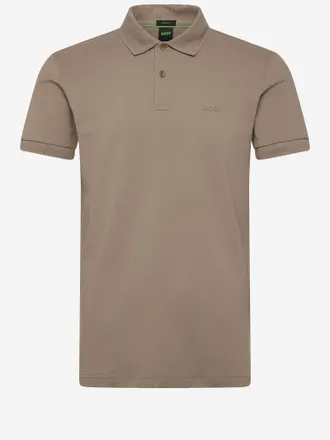 HUGO BOSS Mens Polo Shirt Cotton Beige T-shirts And Polos