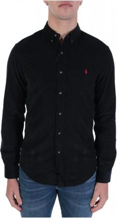 Ralph Lauren Homme, Chemises, Noir, Taille: M Chemise en coton coupe slim boutonn&eacute;e