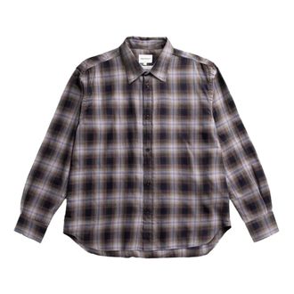 Norse Projects Falster Fine Cotton Flannel Karomuster Oversize Hemd - - Shirts - Herren - Lila - L