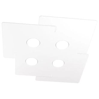 Top-Light Top-light - Plafonnier led echo Top Light en m&eacute;tal blanc rectangulaire avec 4 douilles dampoule Gx53